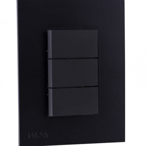 Interruptor Triple Conmutable Nova Negro Mate - Easy Colombia