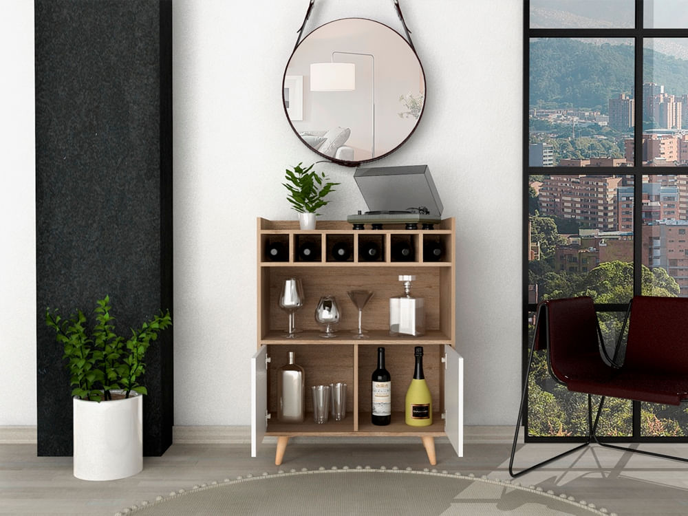 Mueble Bar Bora RTA Rovere + Blanco - Easy Colombia