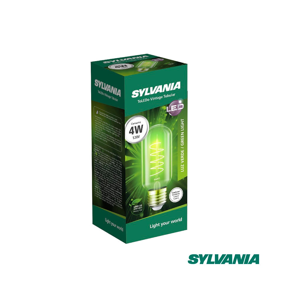 Bombillo Led Tubular Vintage Filamento 4W E27 Luz Verde - Easy Colombia