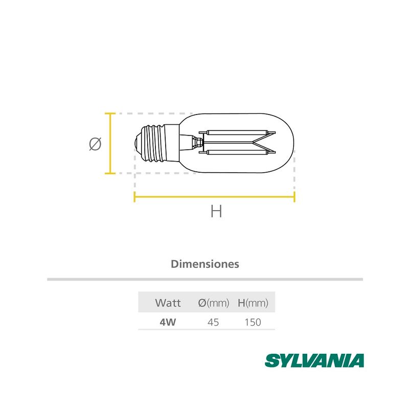 Bombillo Led Tubular Vintage Filamento 4W E27 Luz Verde - Easy Colombia