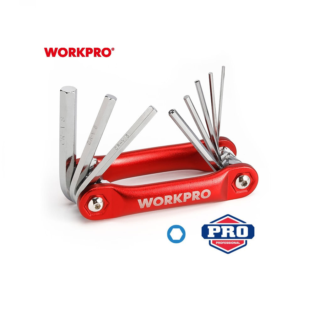 Llave Hexagonal Plegable Workpro De 9 Piezas (Sae) - Easy Colombia