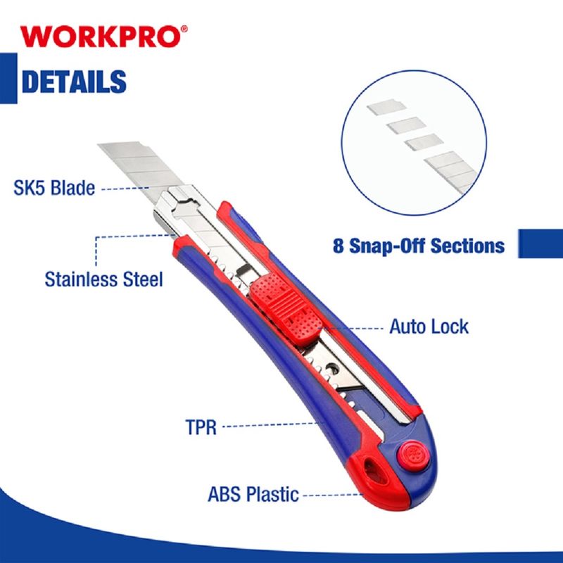 Cuchillo De Carga Automática Workpro 18Mm - Easy Colombia