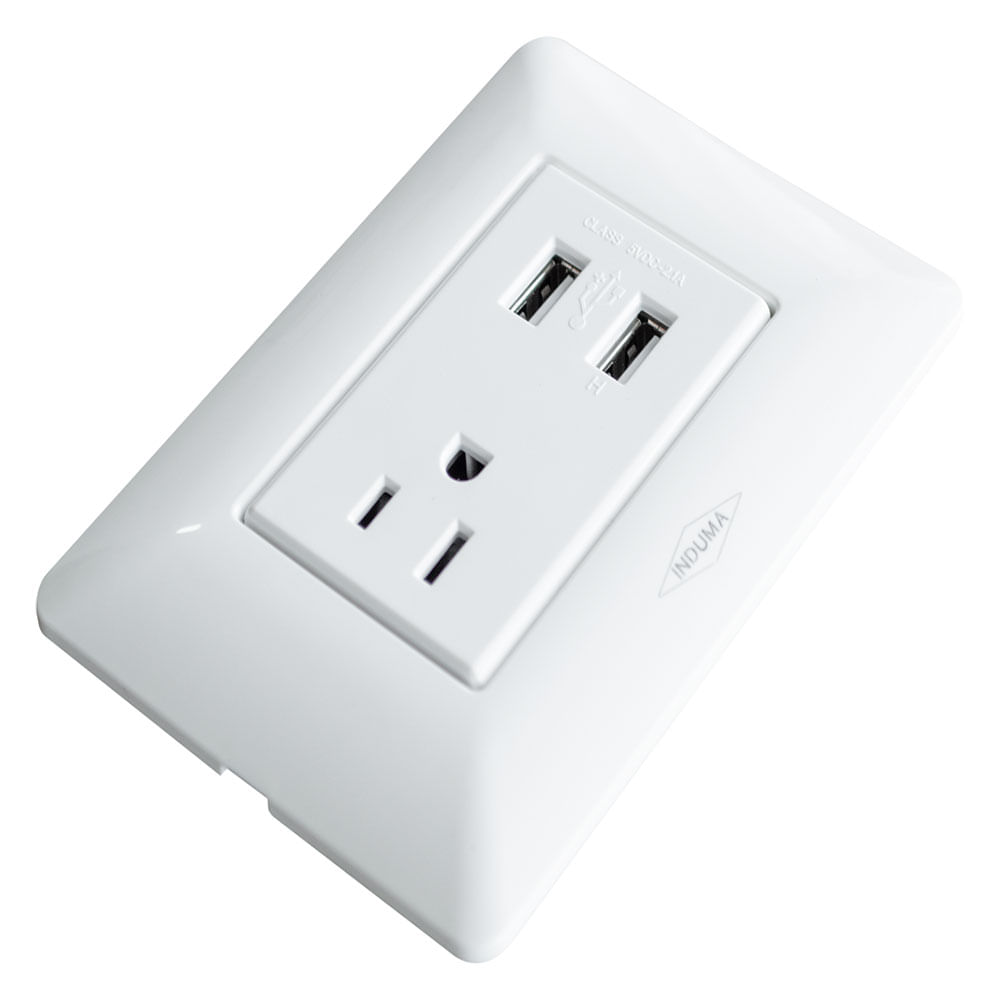 TOMA SENCILLO CON USB DOBLE - Easy Colombia