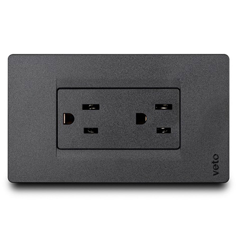 TOMACORRIENTE DOBLE BLACK PREMIUM - Easy Colombia