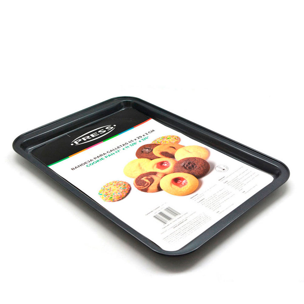 Bandeja 43 cm x 29 cm x 2.0 cm Galletas Acero - Easy Colombia