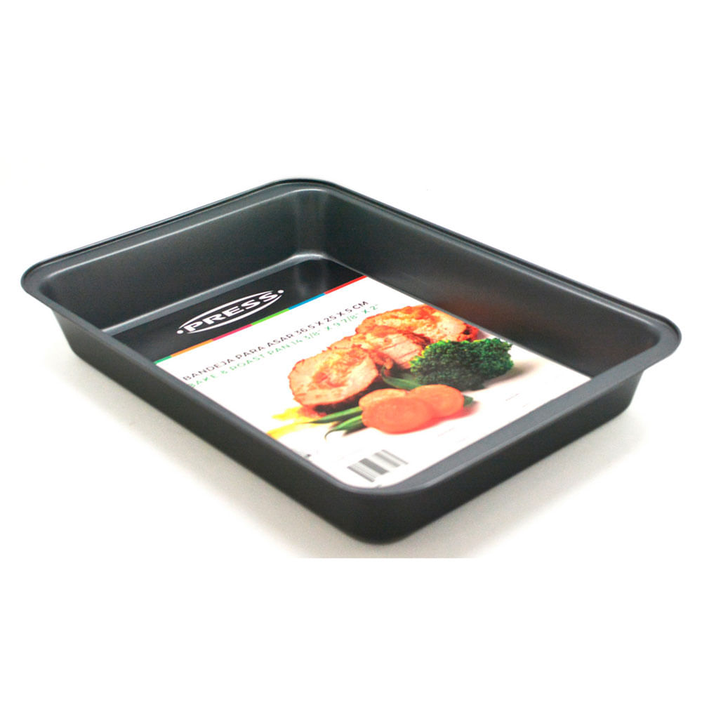 Bandeja Asar 36.5 cm x 25 cm x 5.0 cm Acero Carbón Antiadherente - Easy Colombia