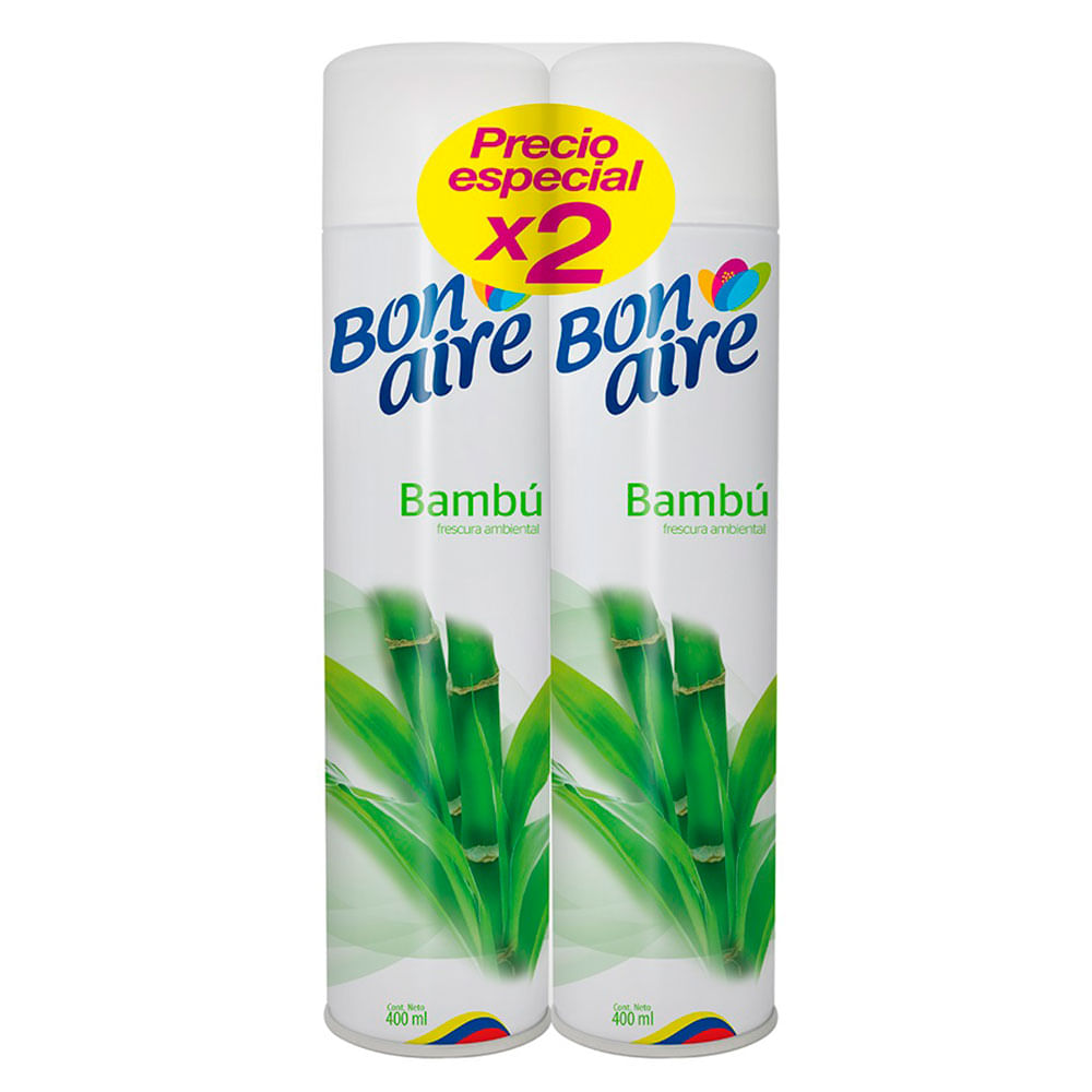 BON AIRE SPRAY 400 ML X 2 BAMBU - Easy Colombia