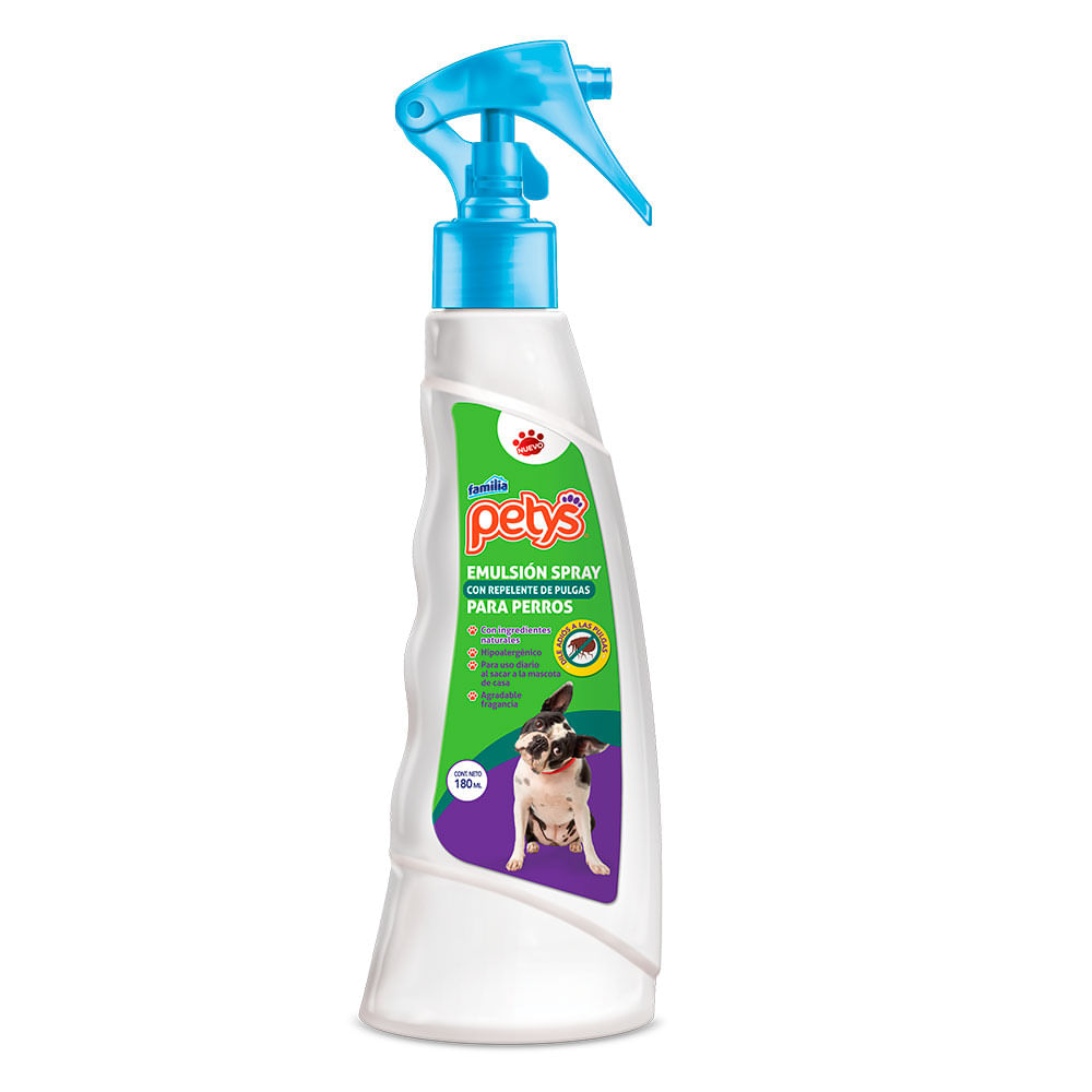 Emulsión en Spray repelente de pulgas para Perros 180ml Petys