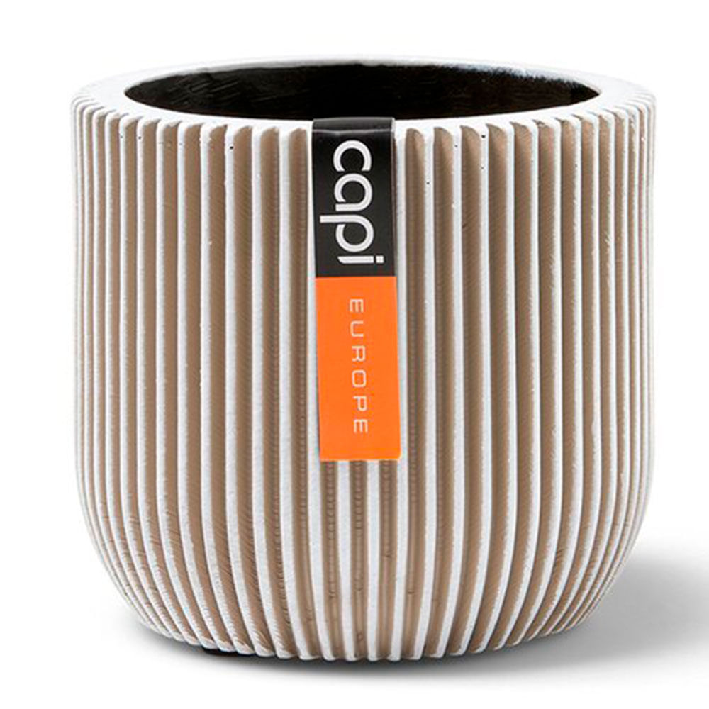 MATERA CONIC ROUND GROOVE 14 CM MARFIL - Easy Colombia