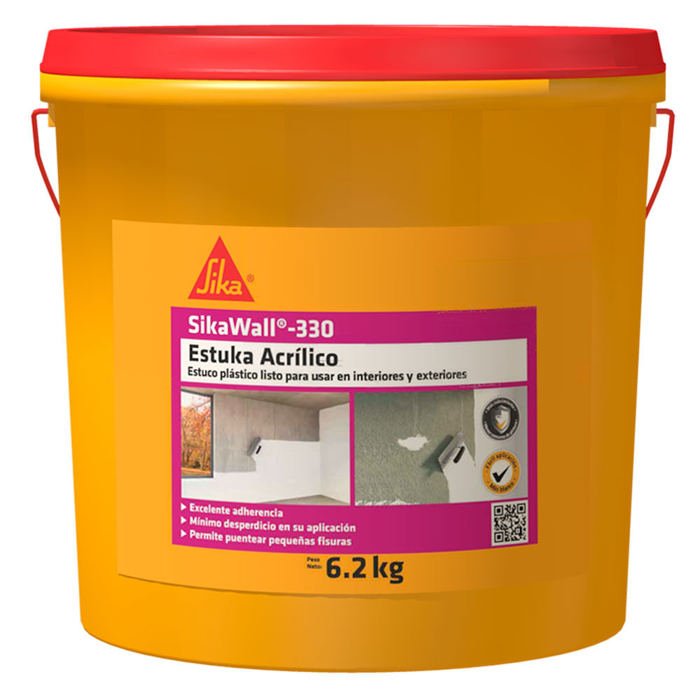 Estuco Acrilico Resane Plástico Interiores Exteriores Blanco x1gal ...