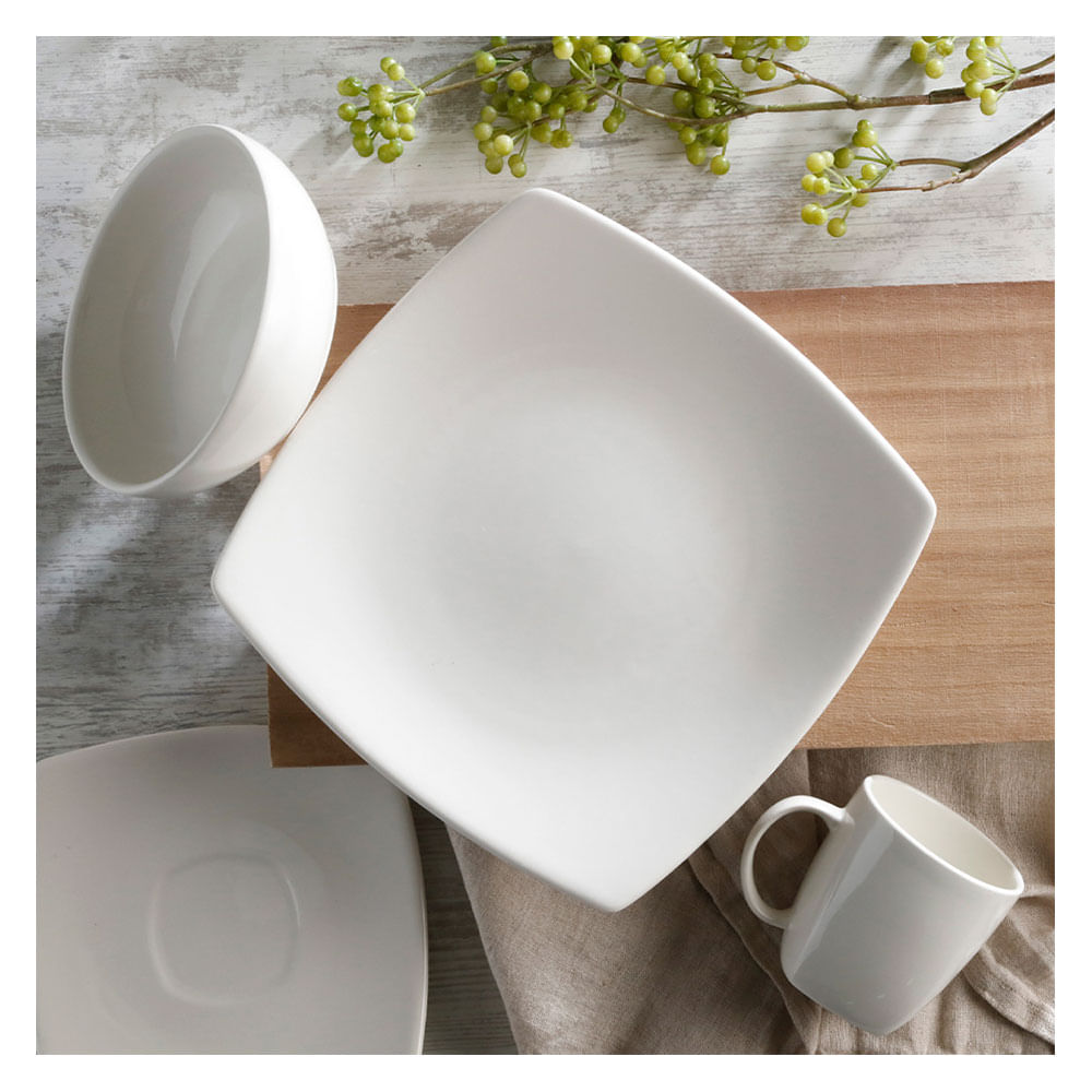 PLATO PANDO 24.4CM OSLO BLANCO - Easy Colombia
