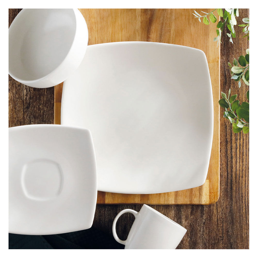 PLATO PANDO 24.4CM OSLO BLANCO - Easy Colombia