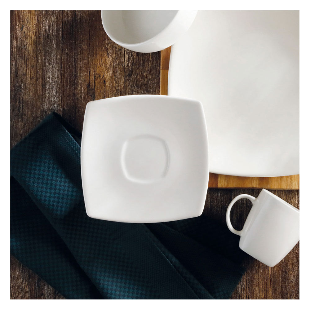 PLATO TE 17.5CM CUADR OSLO BLANCO - Easy Colombia