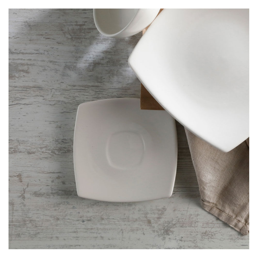 PLATO TE 17.5CM CUADR OSLO BLANCO - Easy Colombia