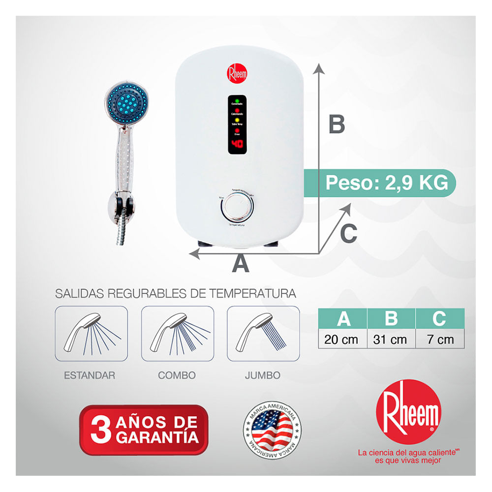 CALENTADOR DE PASO ELÉCT PLUSS 110V 4KW - Easy Colombia