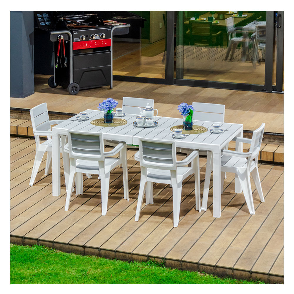 MESA MADEIRA RECTANGULAR SILVER181X90X74 - Easy Colombia