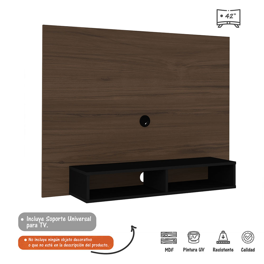 PANEL FLASH PANTALLA 42 IMBUIA CON NEGRO - Easy Colombia