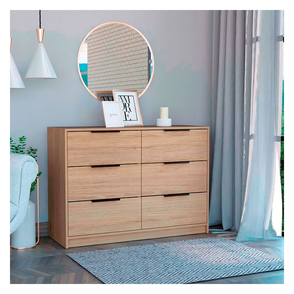 Cómoda 4 cajones 77.6x107x41.3cm Kaia rovere blanco RTA easy.co