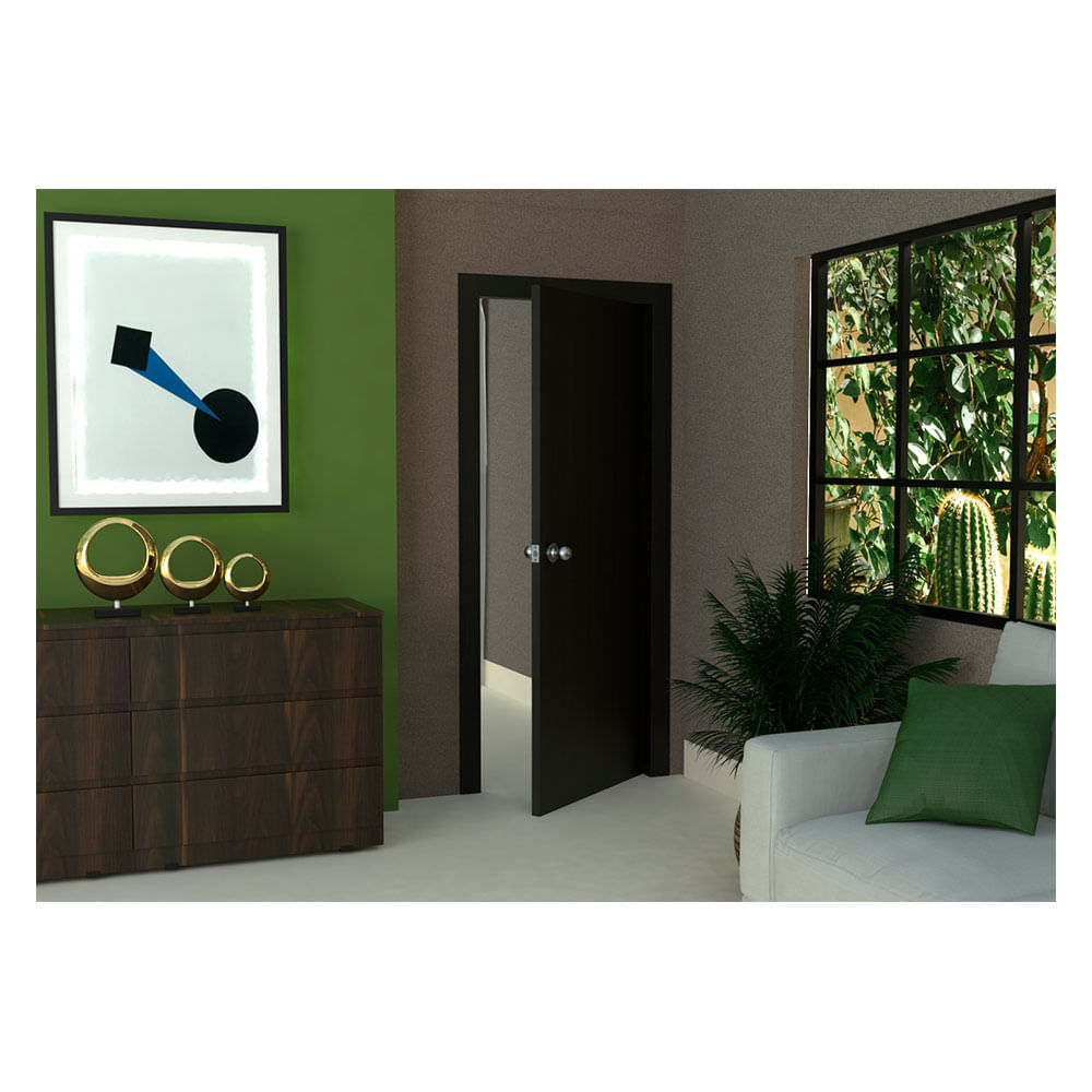 Puerta batiente melamina 85x220cm wengue Moduofi easy.co - Easy Colombia