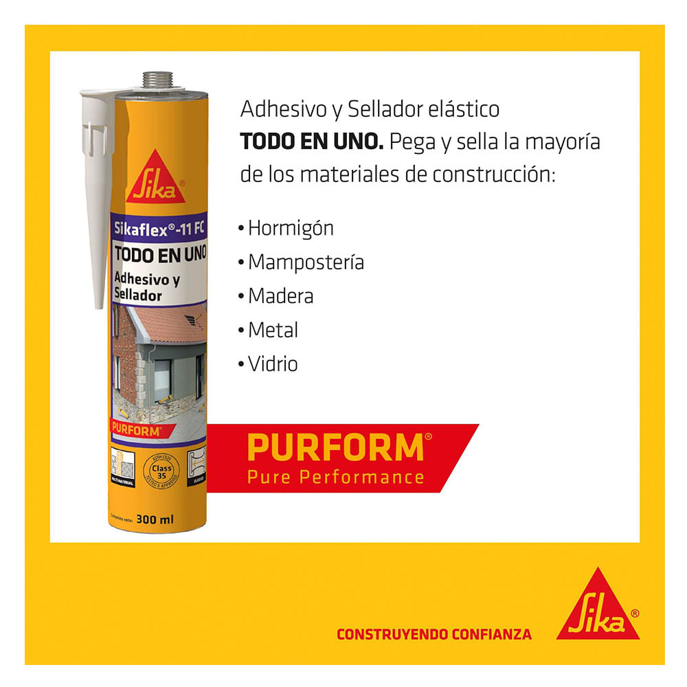 Silicona Sikaflex-11 FC Purform blanco x300ml Sika easy.co - Easy Colombia