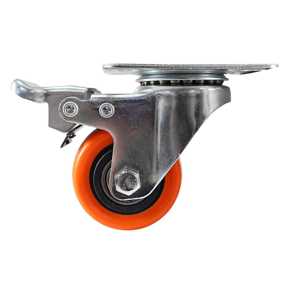 Rodachina giratoria freno 50mm 40kg naranjo Discover easy.co - Easy ...