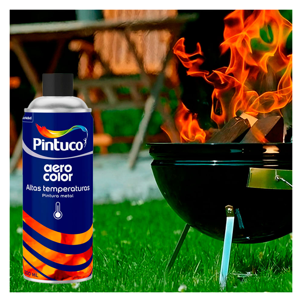 Pintura en aerosol Alta temperatura negro mate x300ml Pintuco easy.co ...
