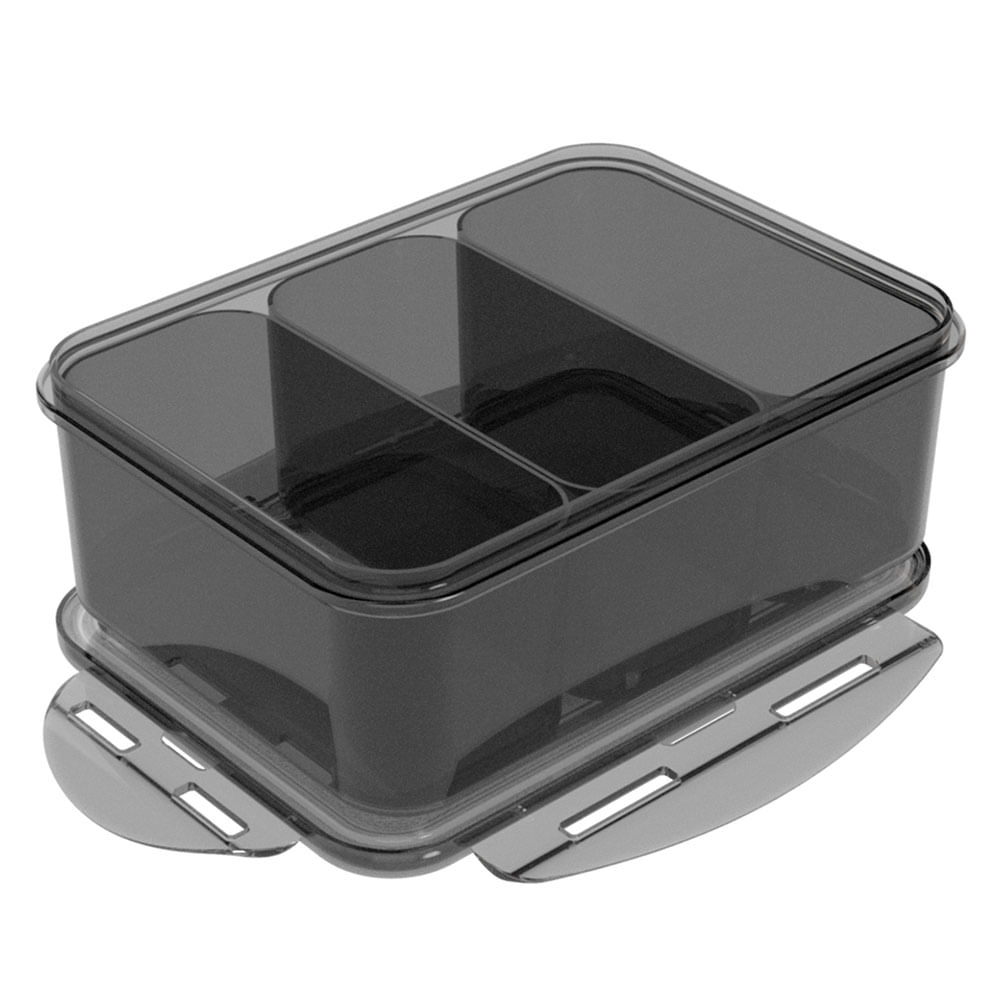 Hermético rectangular con divisiones Keep Go 1.15L humo Novedades ...