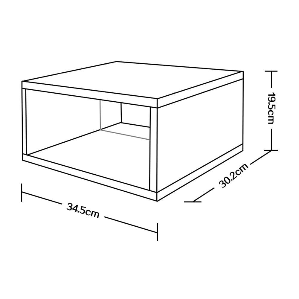 Estante modular bajo simple blanco 19.5x34.5x30.2cm Hacks&Racks easy.co ...