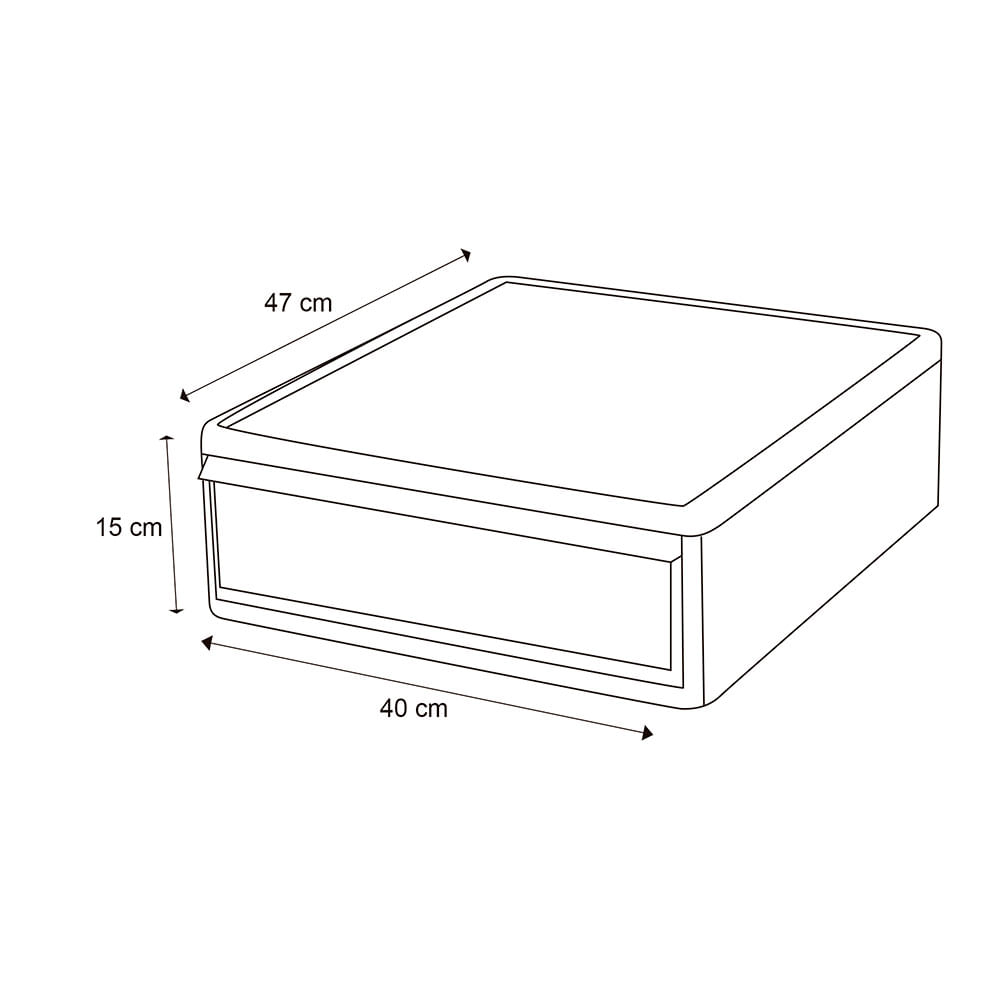 Cajonera plástico modular baja doble blanco 15x40x47cm Hacks&Racks easy ...