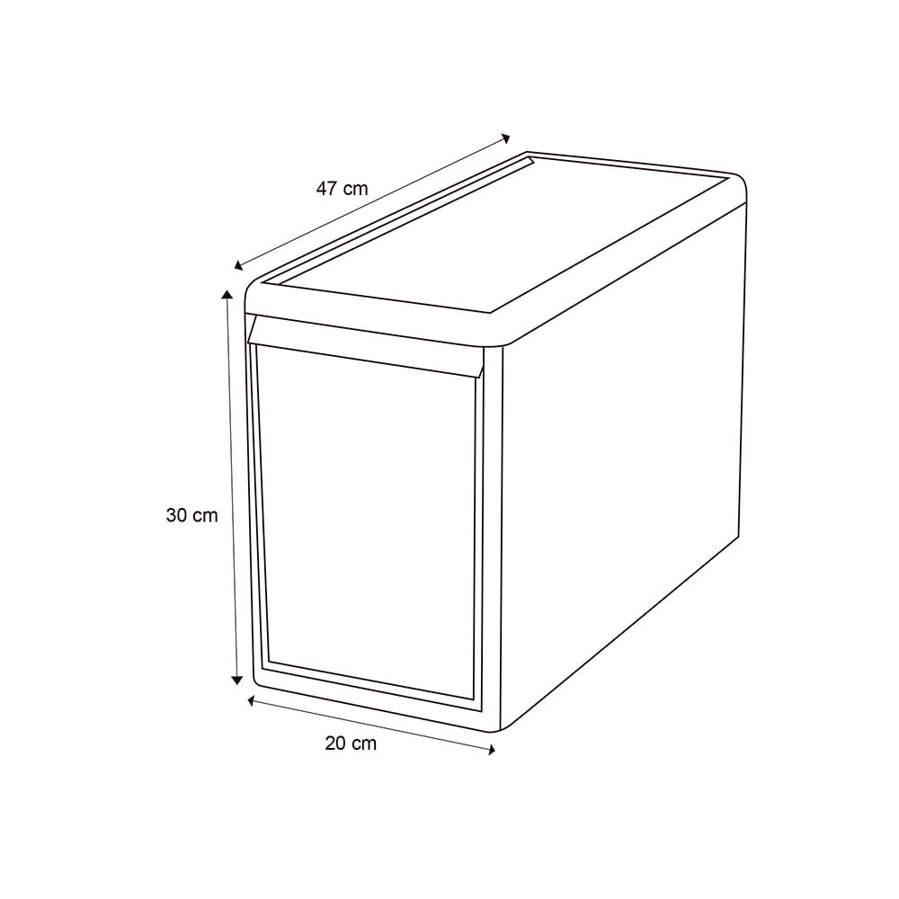 Cajonera plástico modular alta simple blanco 30x20x47cm Hacks&Racks ...