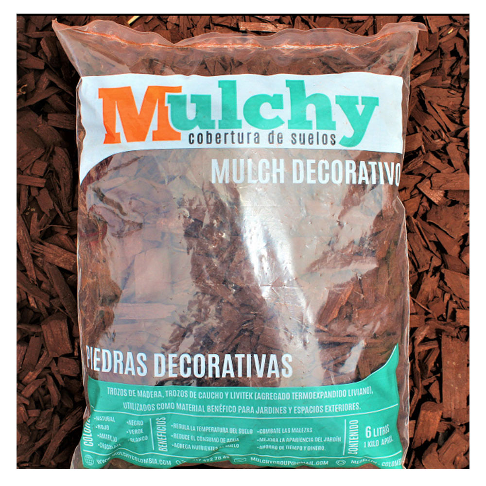 Mulch madera chocolate 1kg Mulchy easy.co - Easy Colombia