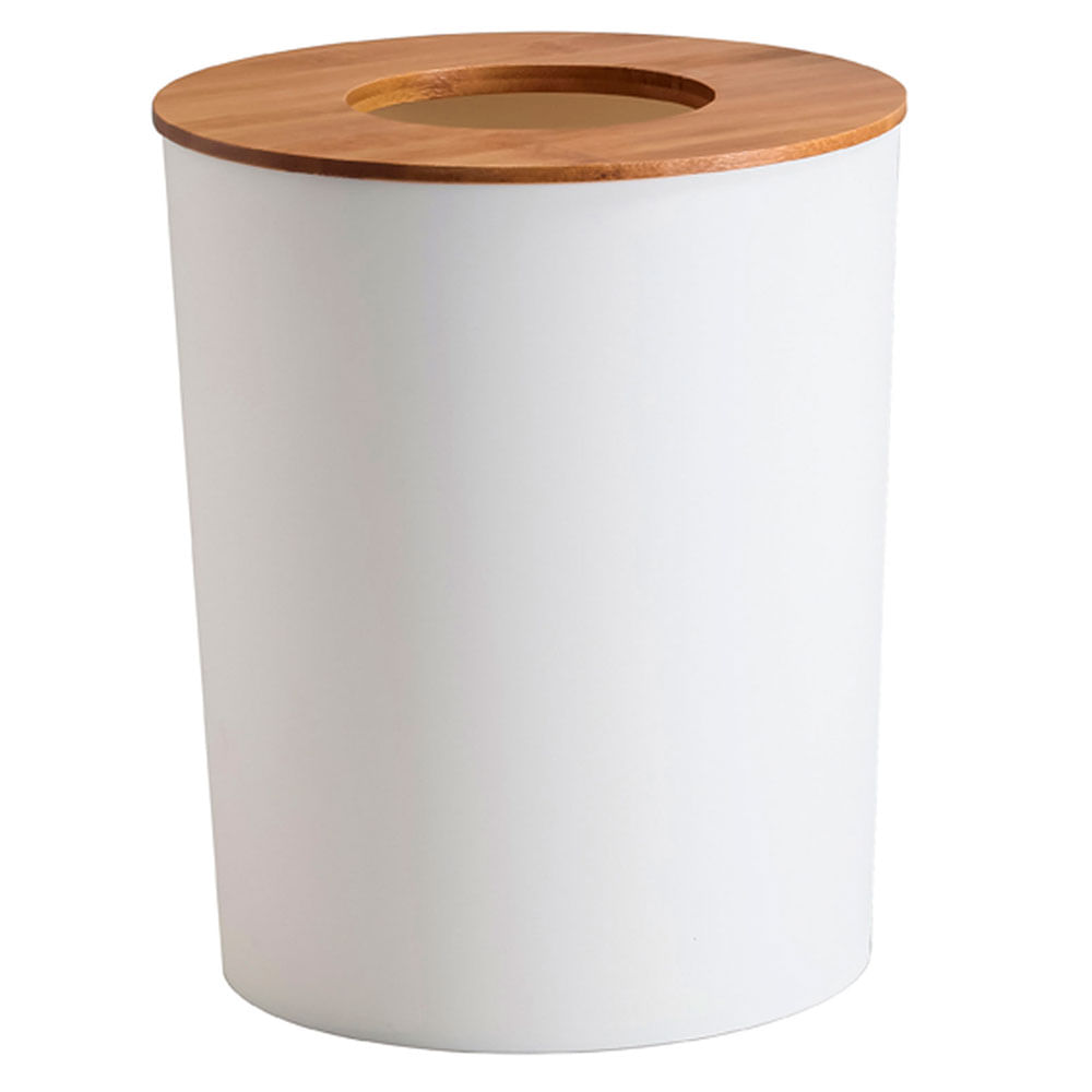 Basurero bambú/blanco 7L Cotidiana easy.co - Easy Colombia