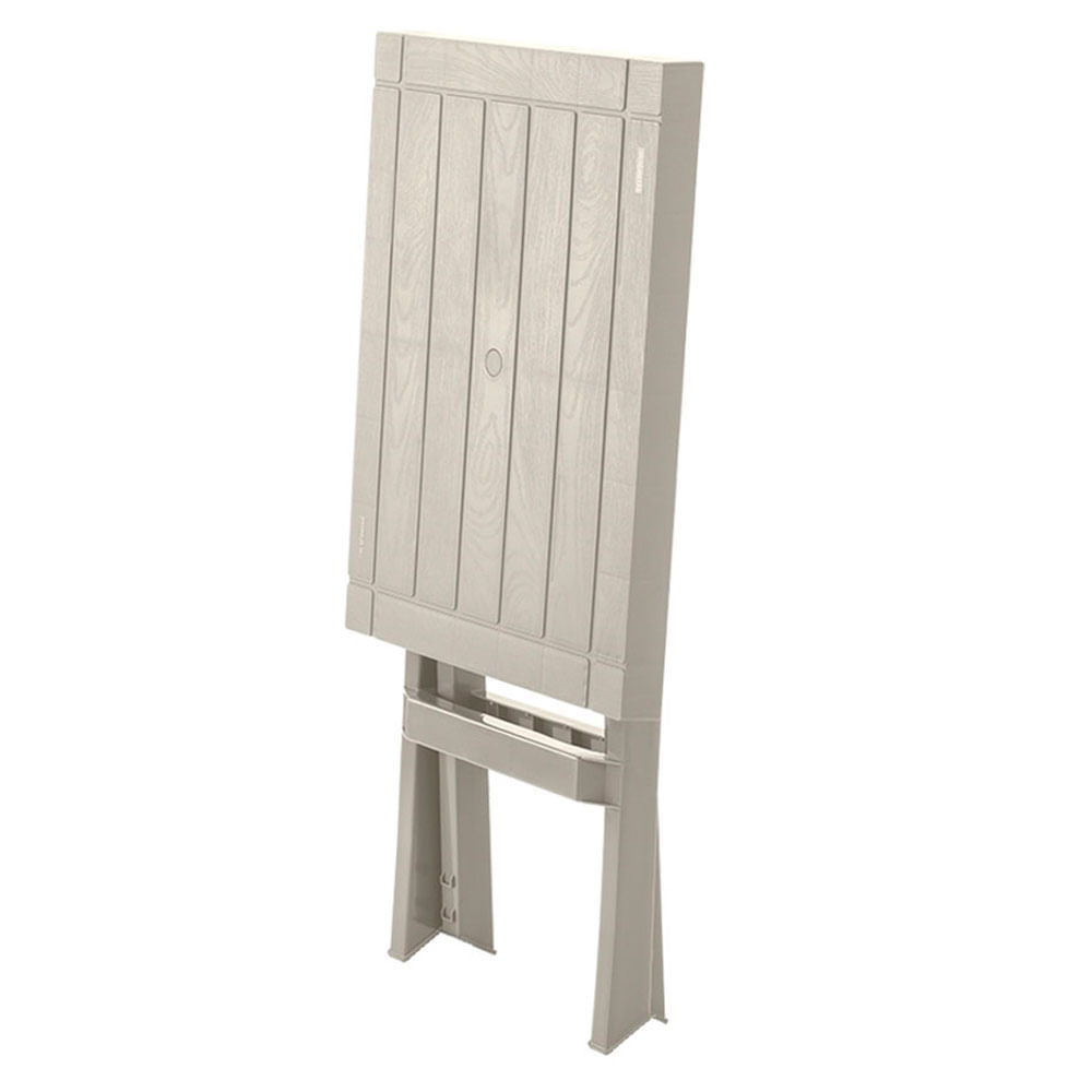 Mesa plegable Baru rectangular taupe plástico 60x50x73.2 cm Rimax easy ...