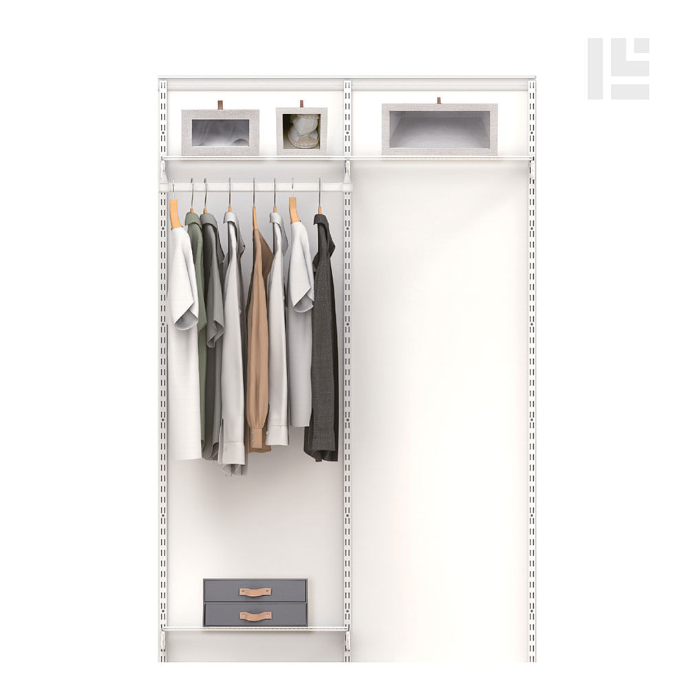 Kit sistema modular metálico doble blanco Hacks&Racks easy.co - Easy ...