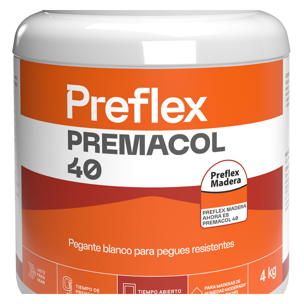 Pegante Premacol 40 blanco 4 kg Preflex easy.co - Easy Colombia