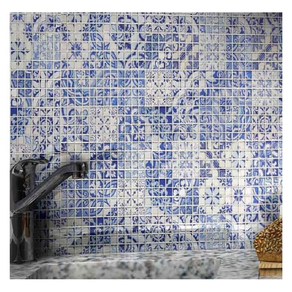 Malla Marrakech faenza azul muro vidrio 30x30 cm Intermatex easy.co - Easy Colombia