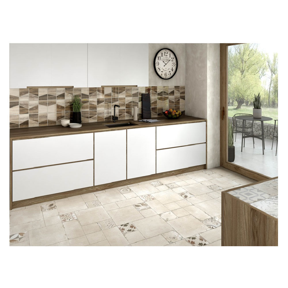 Decorado muro cerámica Acacia beige 20x60 cm Intermatex easy.co - Easy Colombia