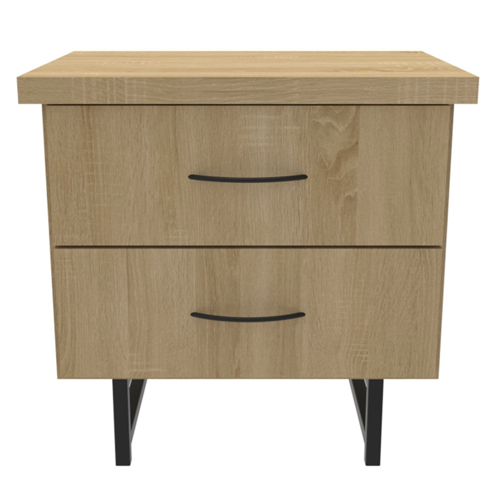 Mesa de noche 2 cajones 50x52x37.5 cm Eli germany negro Moduofi easy.co - Easy Colombia