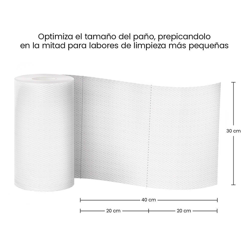 Rollo paño desechable limpieza 30x20 cm 4 m Wipe master easy.co - Easy ...